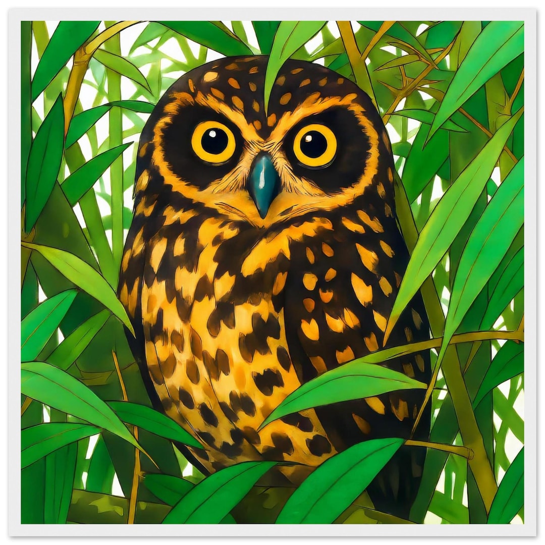 Stygian Owl - Ecuador - Mounted Wooden Framed Poster - Etsy