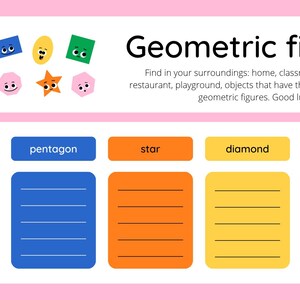 Geometric Shapes Game for Kids - Etsy
