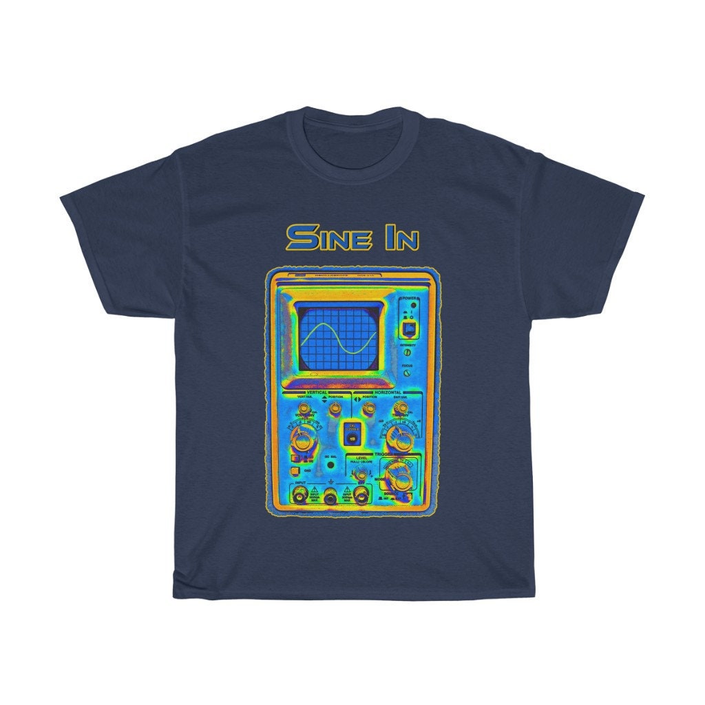 Retro Oscilloscope Tech Unisex T Shirt, Heavy Cotton Tee, Pop Art Tech ...