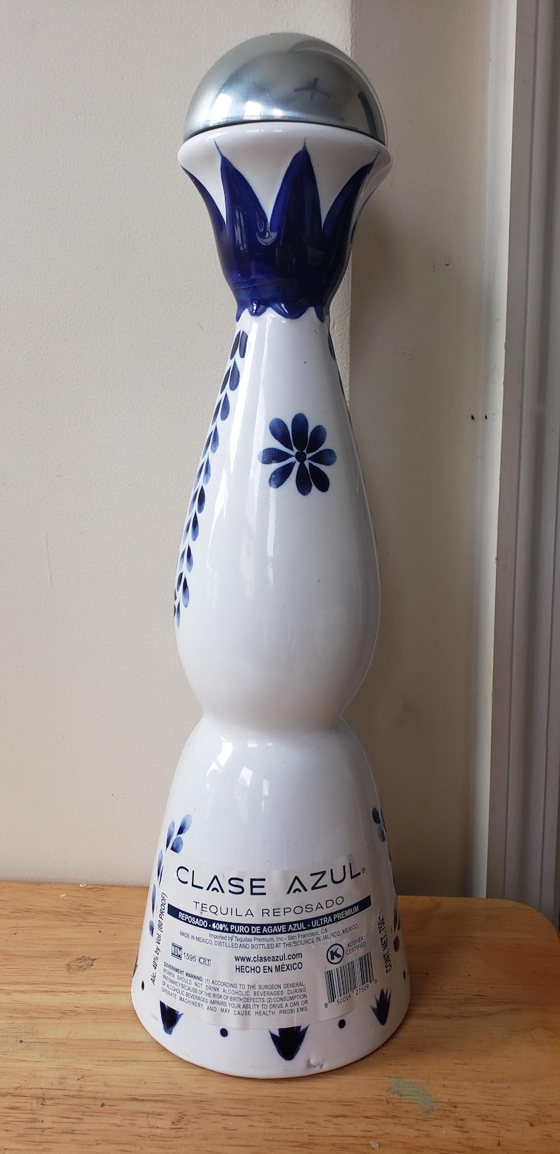 Empty Hand Painted Clase Azul Reposado Bottle (flower, Agave, or No ...