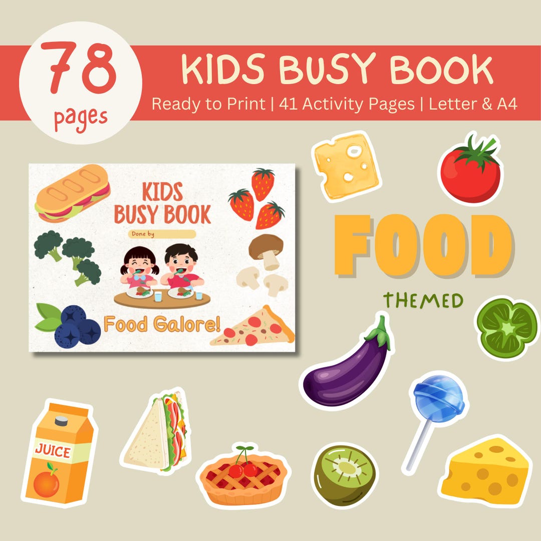 Kids Busy Books Printable, Printable Busy Books, Homeschool Printables ...