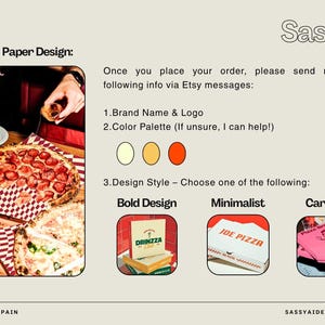 Custom Pizza Packaging Design | Tissue Paper & Box | Restaurant ...