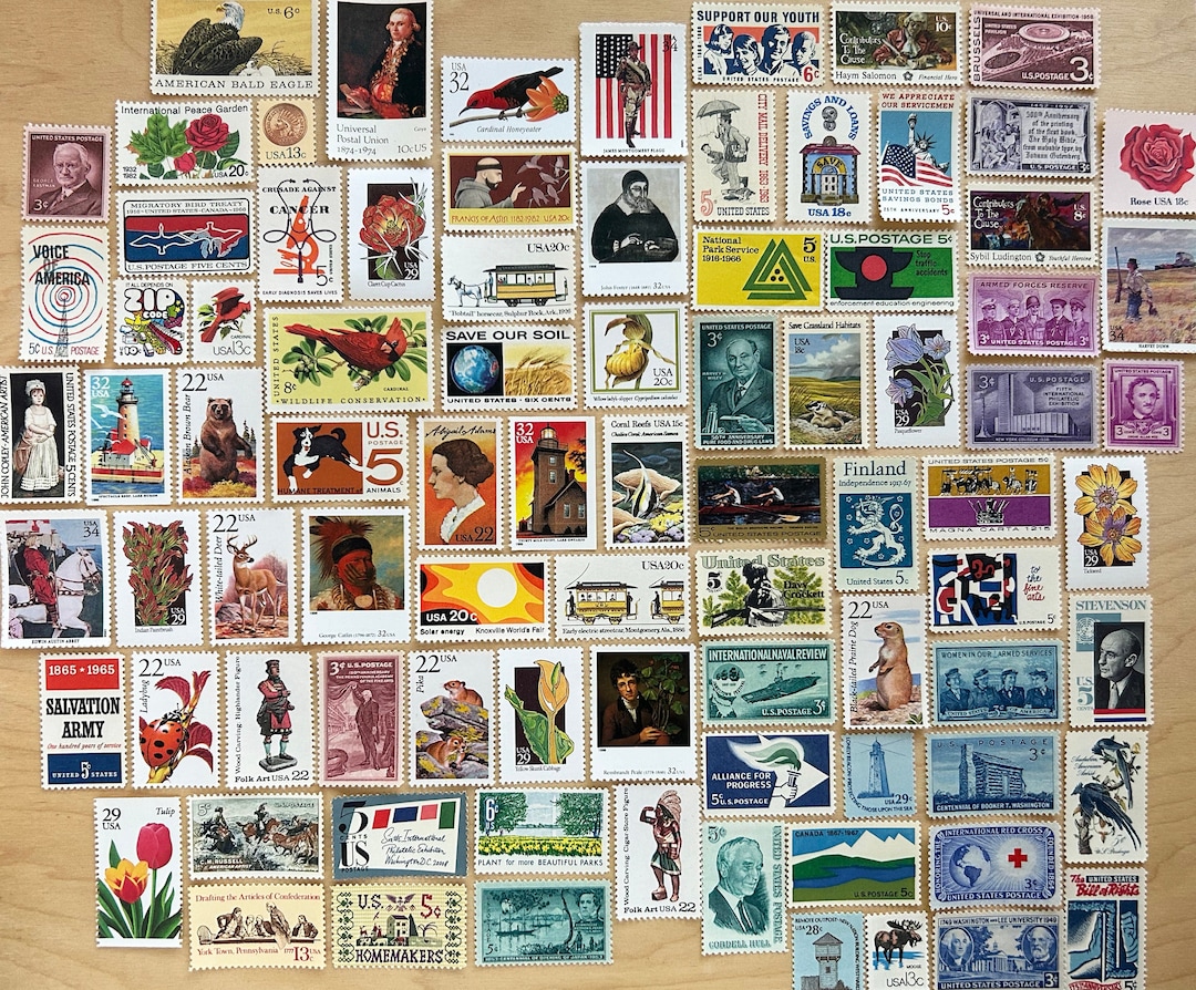 Unused USPS Vintage Postage Stamps . Below Face Value - Etsy