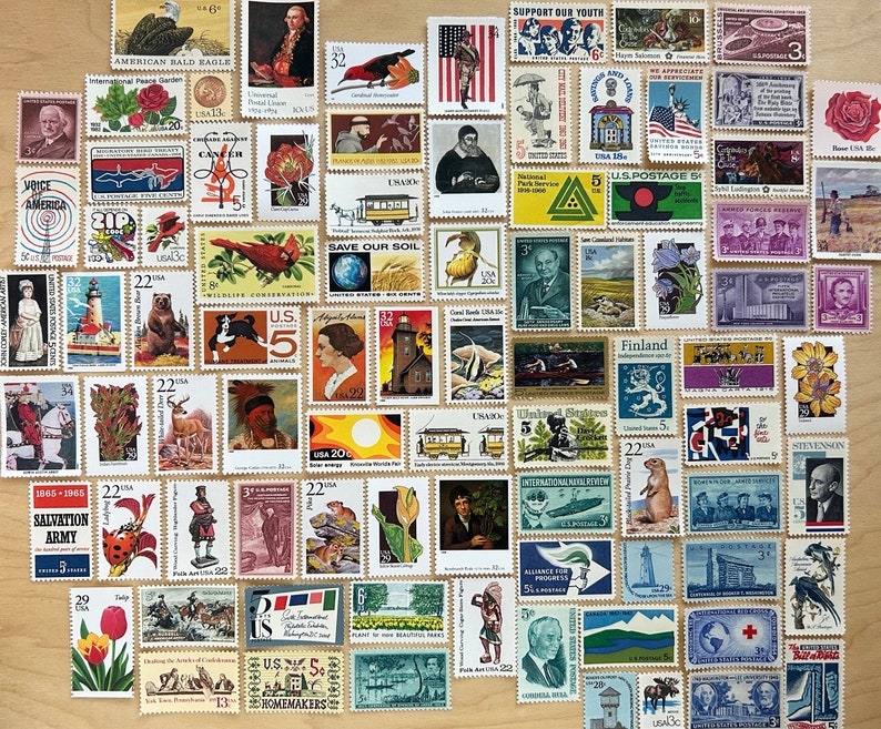 Unused USPS Vintage Postage Stamps . Below Face Value - Etsy