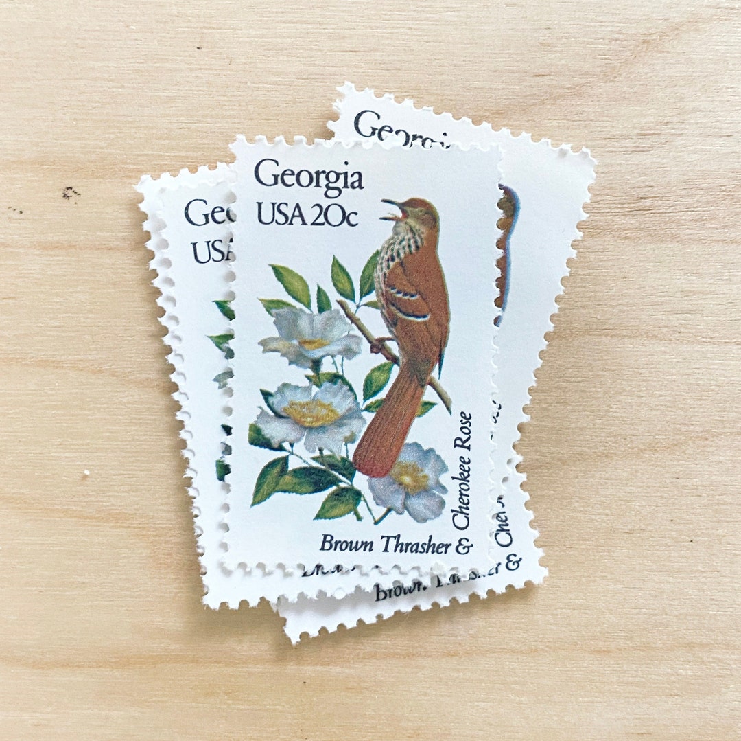 Set of 5 . Georgia State Bird & Flower . 20 Cent . Unused Vintage ...