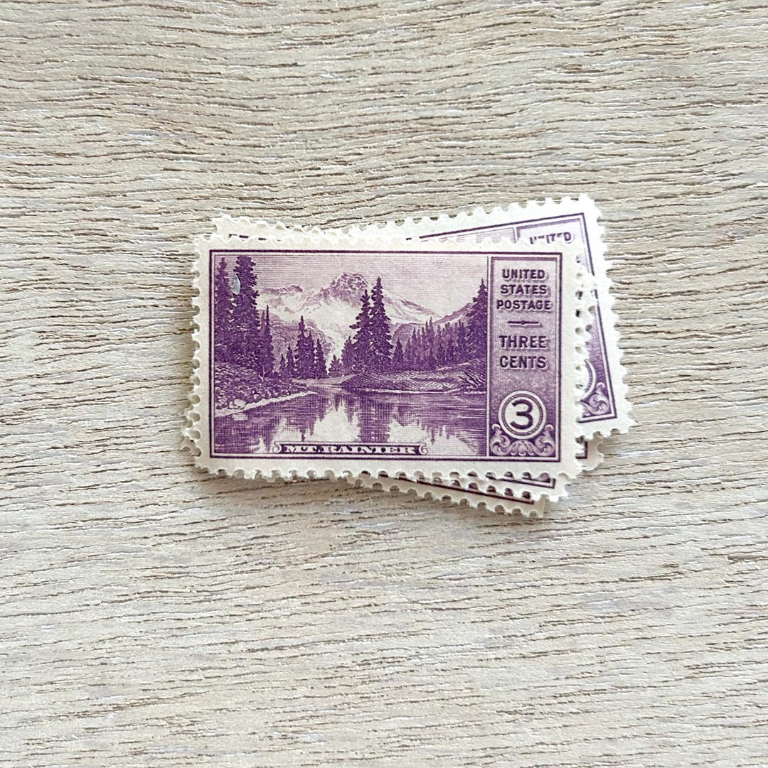 Mt Rainier . 3 Cent . Unused Vintage Postage Stamps - Etsy