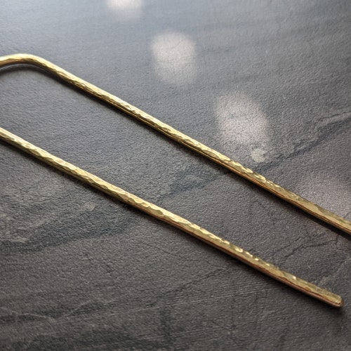 Looped Brass Hair Pin Wire Hair Fork Simple Minimal - Etsy