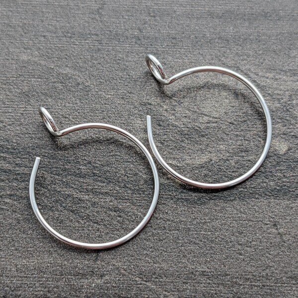 Silver Wire Earrings - Etsy