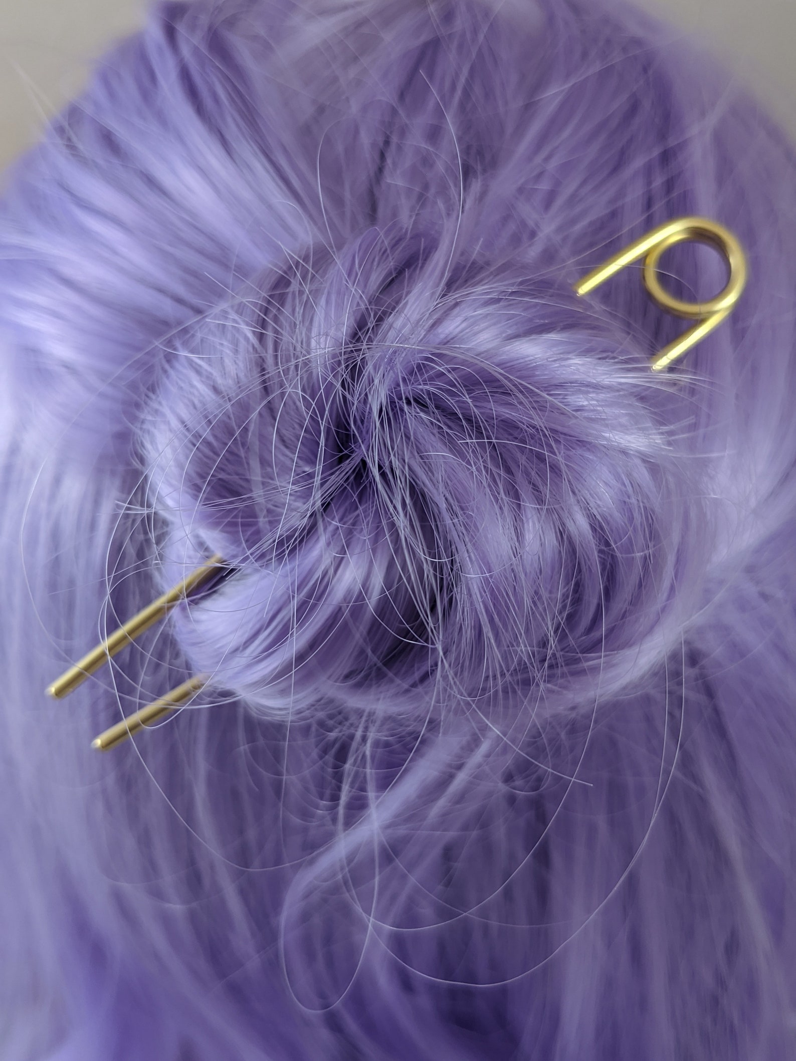 Brass Mini Hair Pin for Half Bun Updo Handmade Wire Hair - Etsy