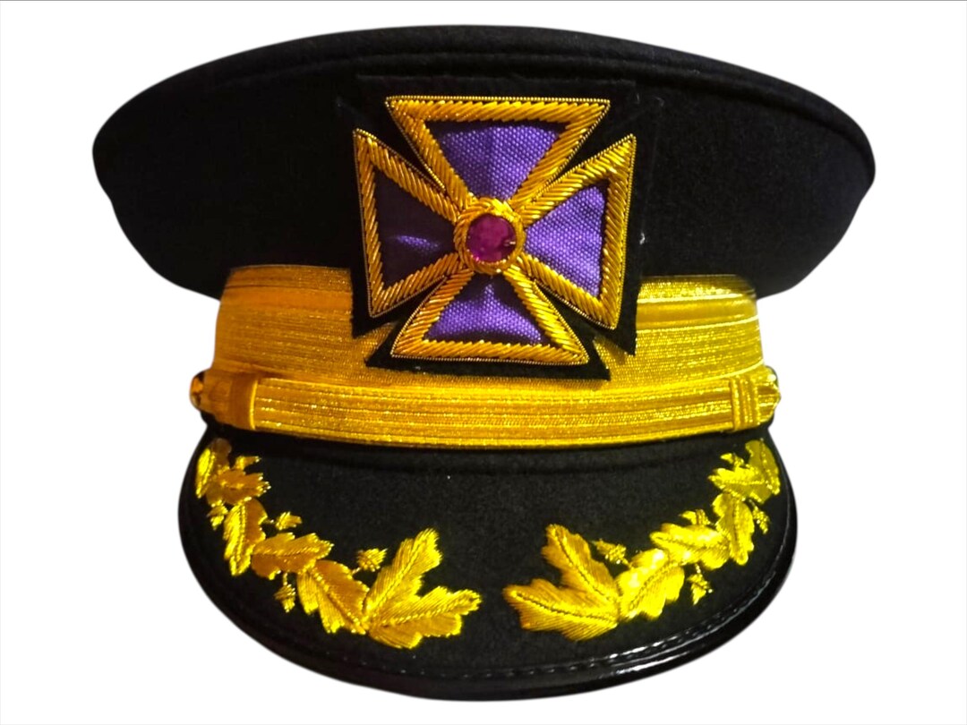 Past Grand Commander Knights Templar Commandery Fatigue Cap - Purple ...