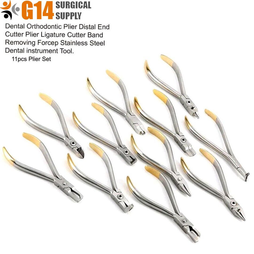 Stainless Steel Dental Orthodontic Plier Set: Instrument Tool (11pcs ...