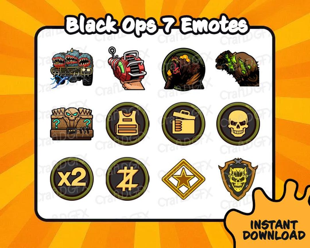 13x Black Ops 7 Zombie Emotes Set 3 Funny Twitch Emote Meme Discord ...