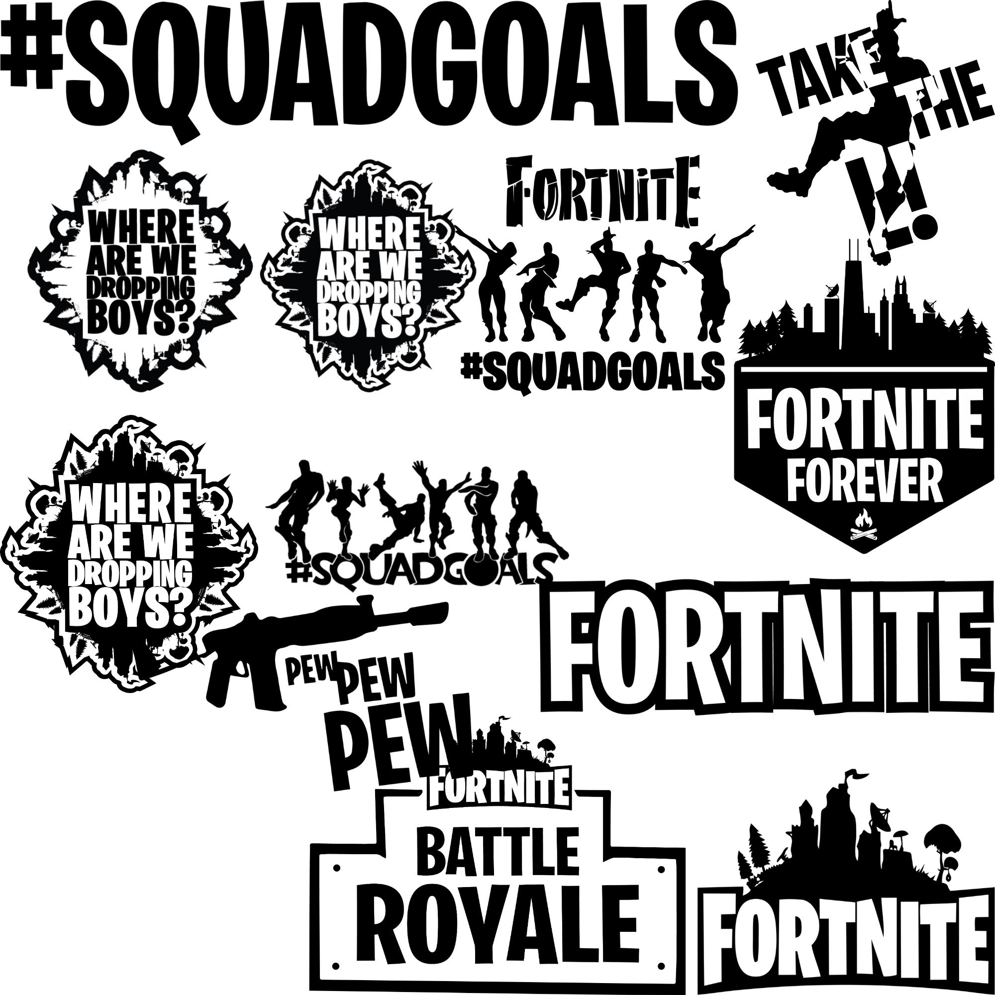 Battle Royale SVG Bundle, Gamer Clipart, Vinyl Cut Files (digital ...