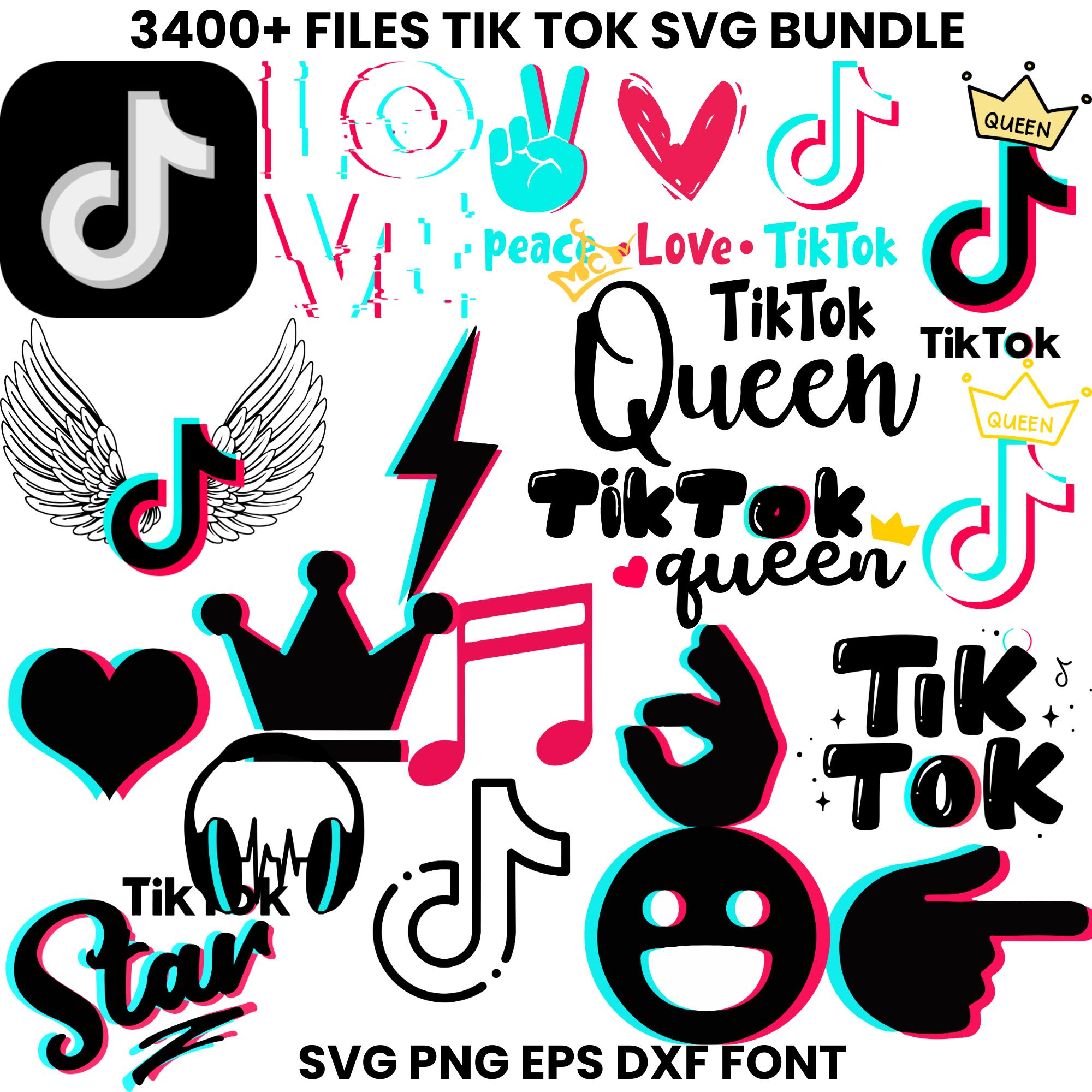 Tik-tok SVG Bundle, Tik-tok Clipart PNG, Kids Challenge SVG, Cool Tik ...