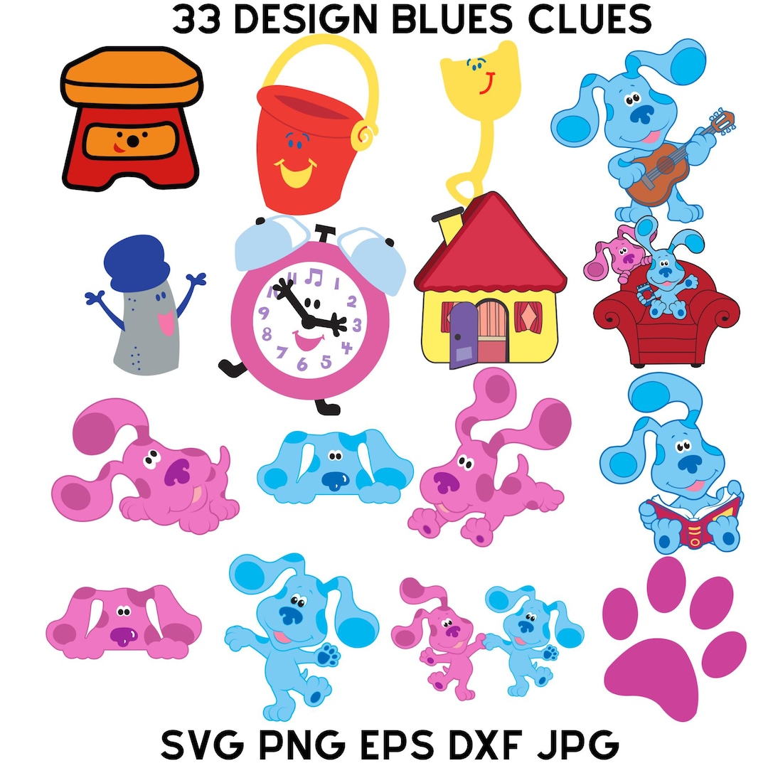 Layered SVG Cartoon Bundle, Blue Dog Pink Dog Svg, Famous Character ...