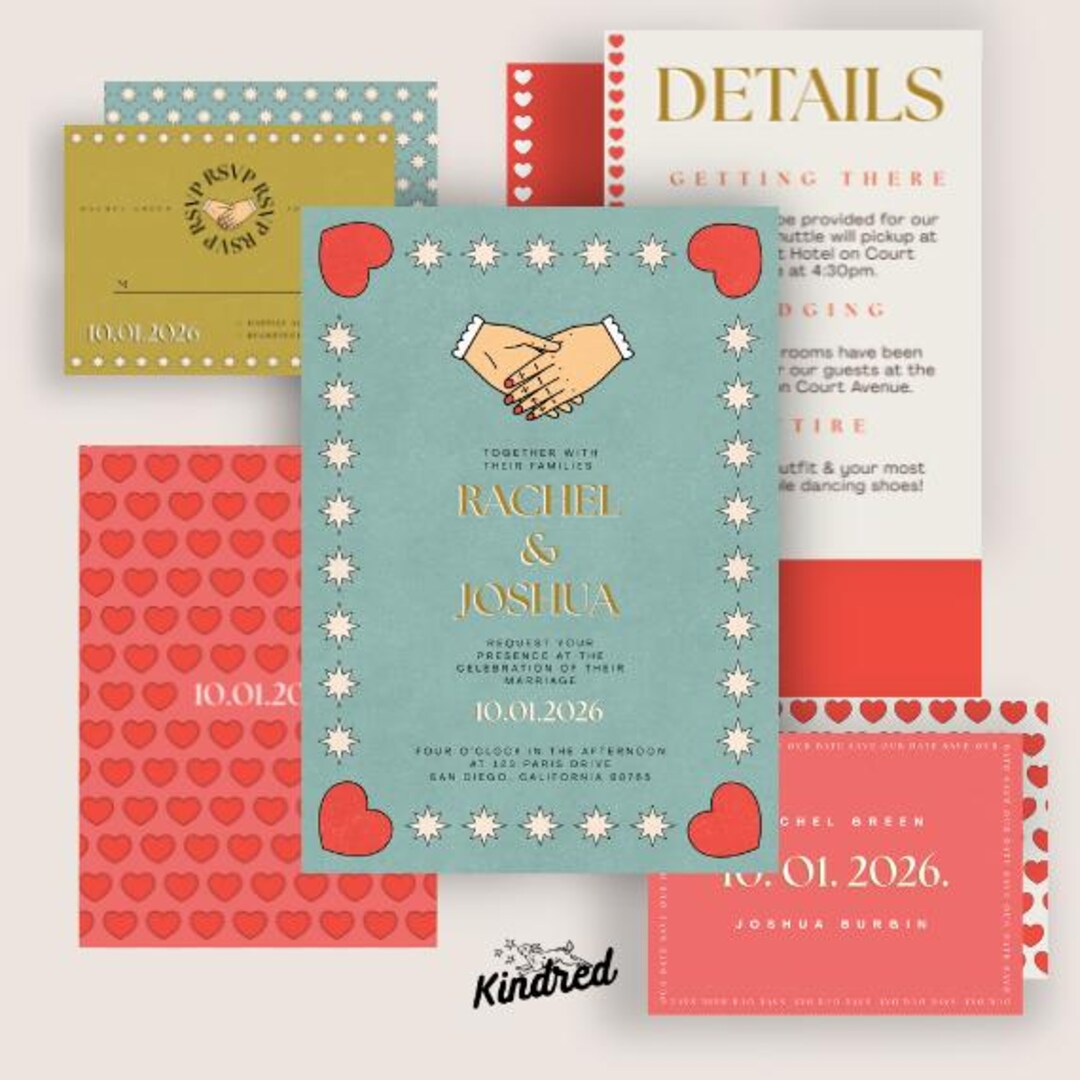 Traditional Wedding Invite, Traditional Tattoo Style Invite, American ...