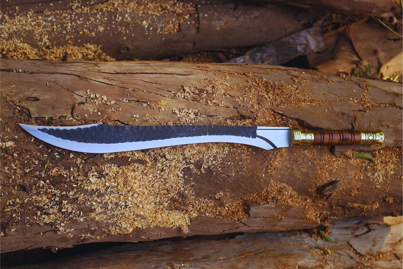 30" SCIMITAR SWORD Long Blade Hand Forged | Leaf Spring of Truck ...