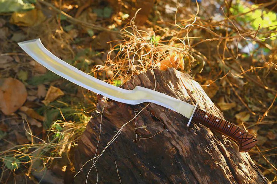 Handmade Khopesh Sword: 20" Carbon Steel Blade, Egyptian Cosplay - Etsy