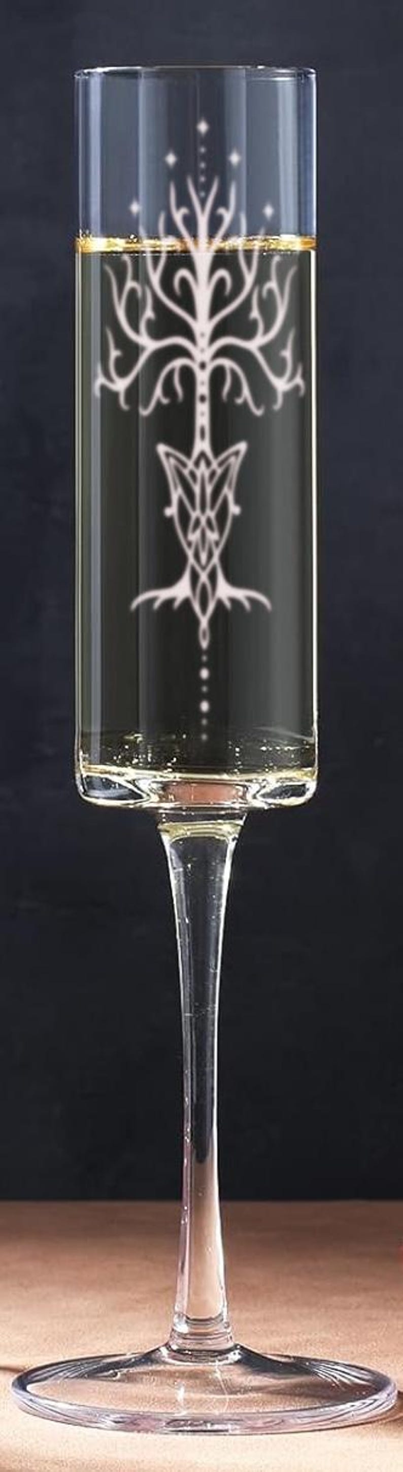 Lord of the Rings Engraved Champagne Flute – Wedding & Anniversary Gift ...