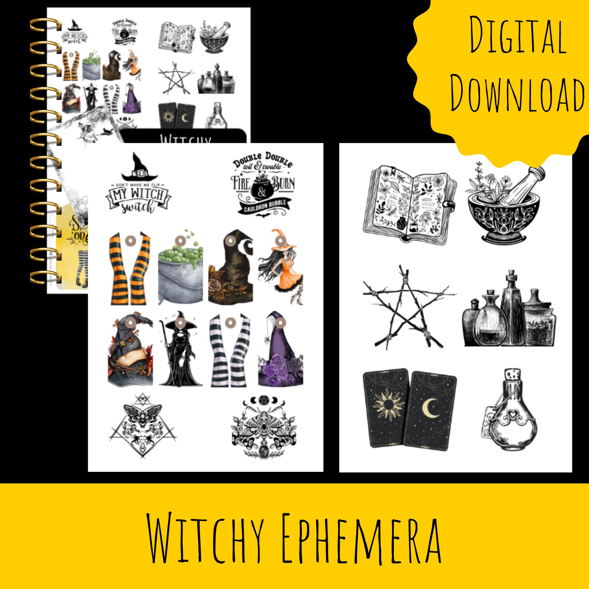 Witch Stationery Printable Writing Paper Witchy Aesthetic Gothic Occult ...