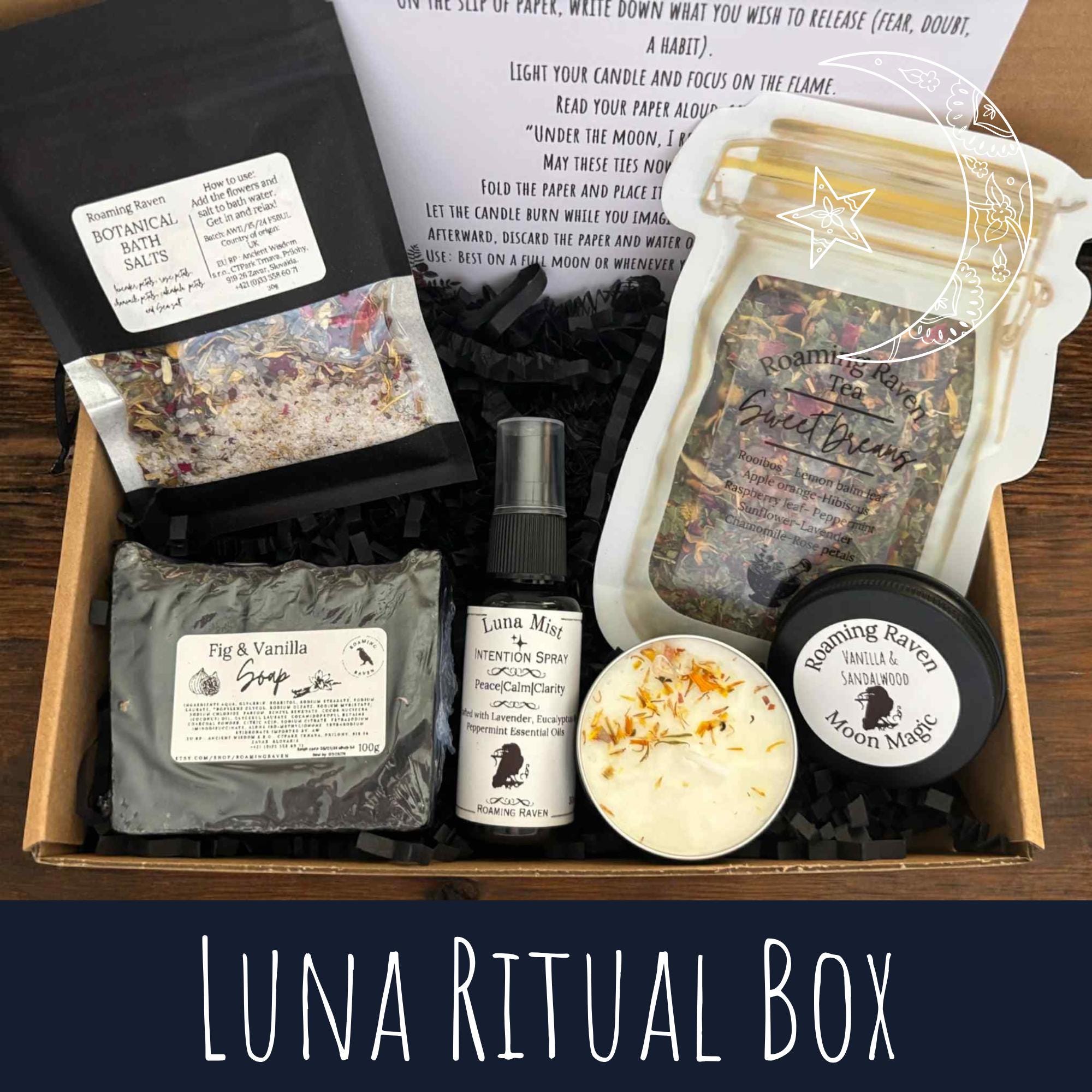 Luna Witchy Box Full Moon Self Care Kit Lunar Bath Ritual Set With Soap ...