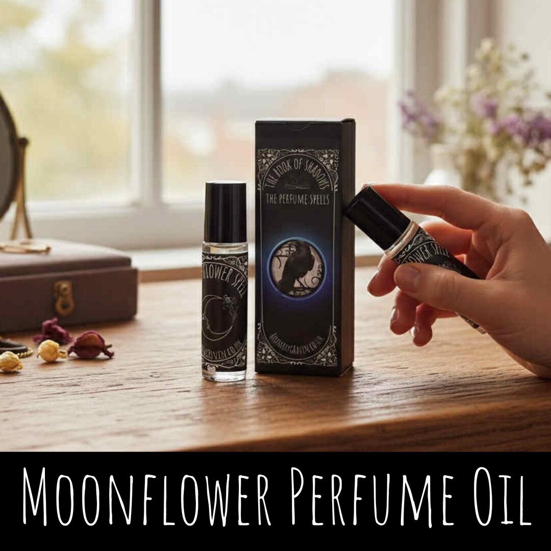 Moonflower Spell Witchcraft Perfume Oil Violet Jasmine Amber Handmade ...