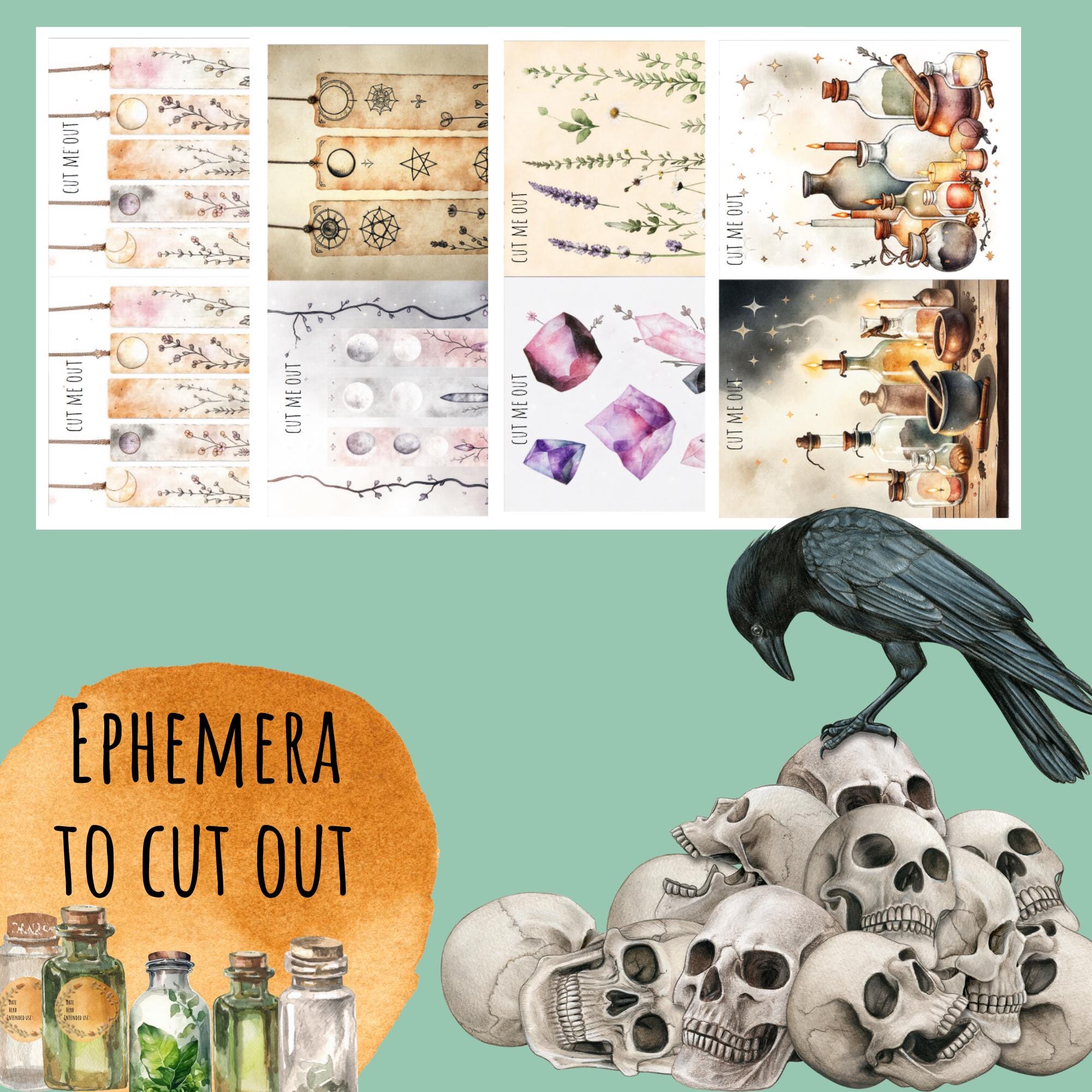 Printable Diy Spell Book Kit Make Your Own Grimoire Witchcraft Journal ...