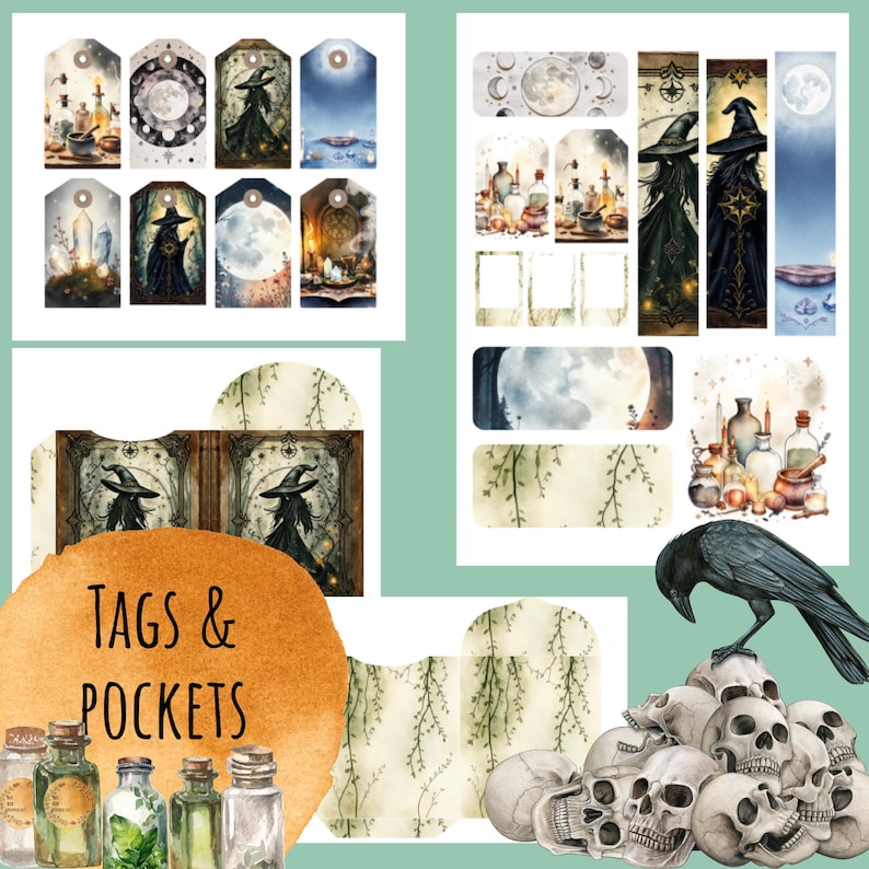 Printable Diy Spell Book Kit Make Your Own Grimoire Witchcraft Journal ...