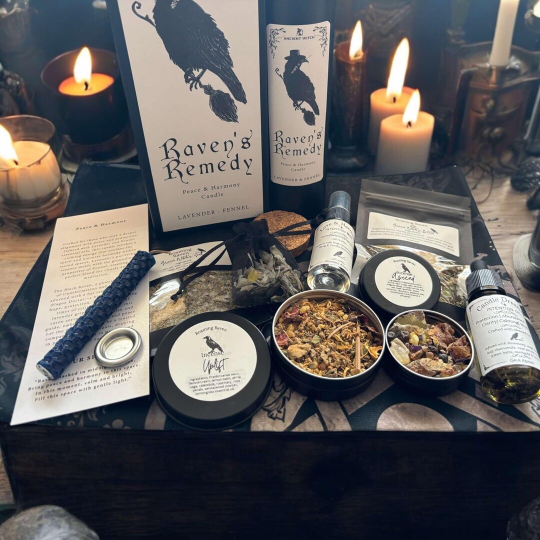 Luxury Witchcraft Gift Box for Wiccan Pagan Witchcraft Ritual Kit ...