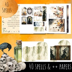 Printable Diy Spell Book Kit Make Your Own Grimoire Witchcraft Journal ...