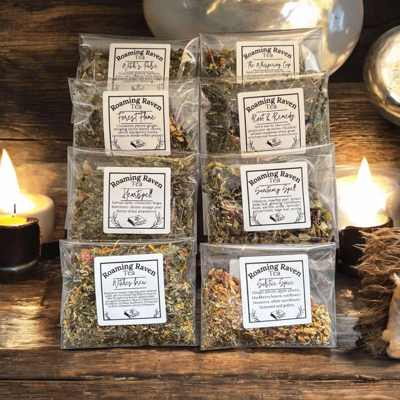 Witchcraft Gift Box Herbal Tea Sampler Box for Wiccan Pagan Tea Magic ...