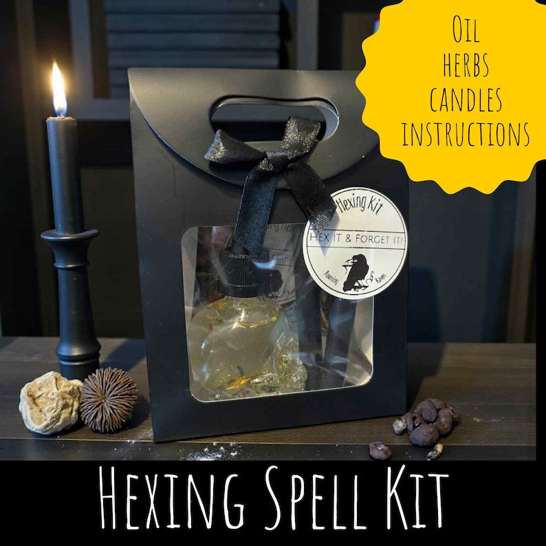Hexing Spell Kit DIY Candle Baneful Magic Kit Hex Herbs Essential Oils ...