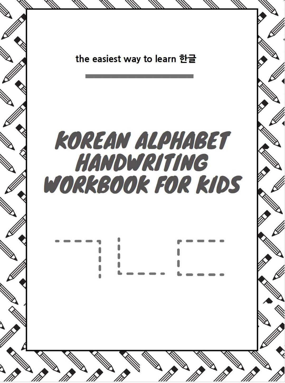 Korean Alphabet Handwriting Practice Workbook-#1 - Etsy