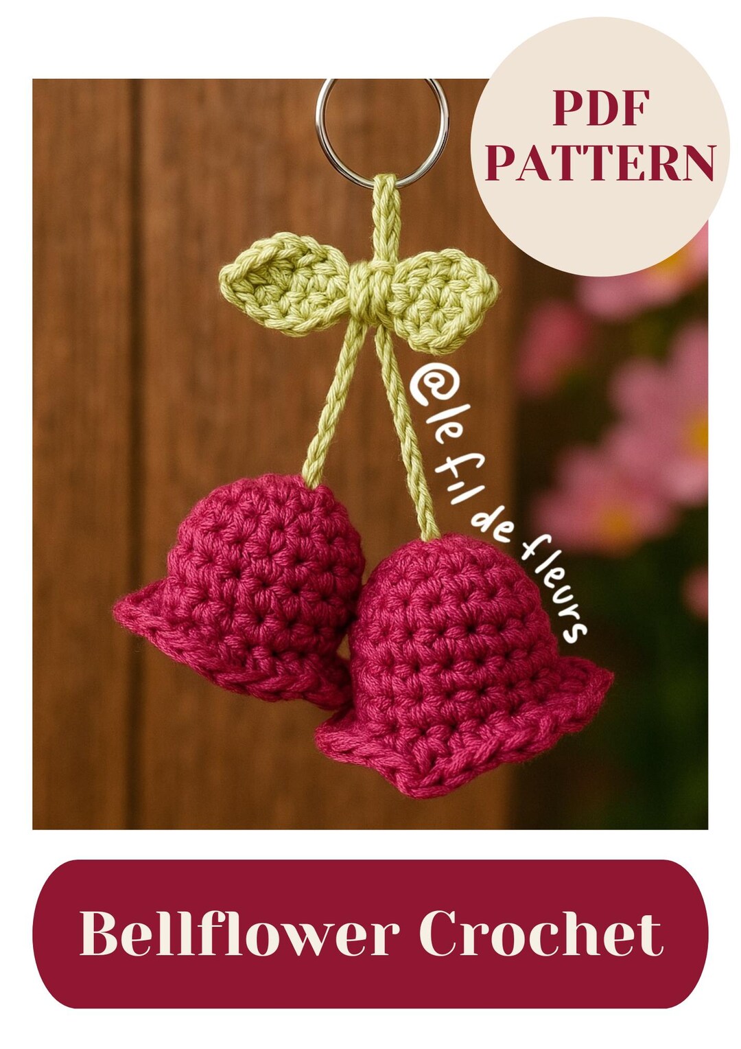 Mini Bellflower Keychain Crochet Pattern | PDF Pattern for Handmade ...