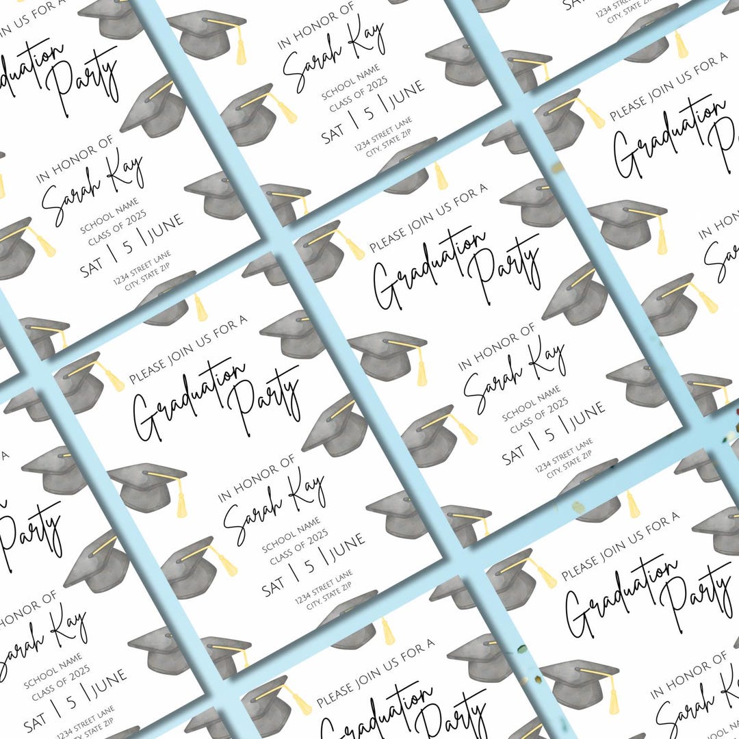 Graduation Party Invitation, Class of 2025 Grad Party Invitation ...