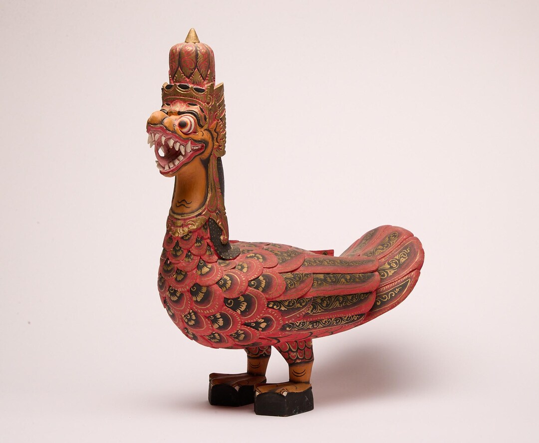 Burmese Painted Wood Hintha Swan Ceremonial Reliquary Box Myanmar 20th ...