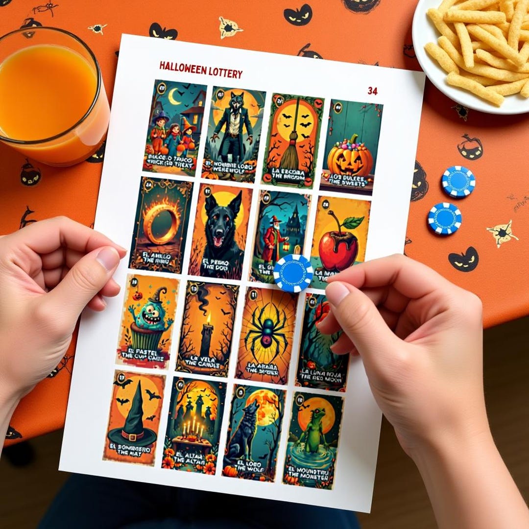 Printable Halloween Lottery Game: Fun, Inspirational PDF for Kids ...