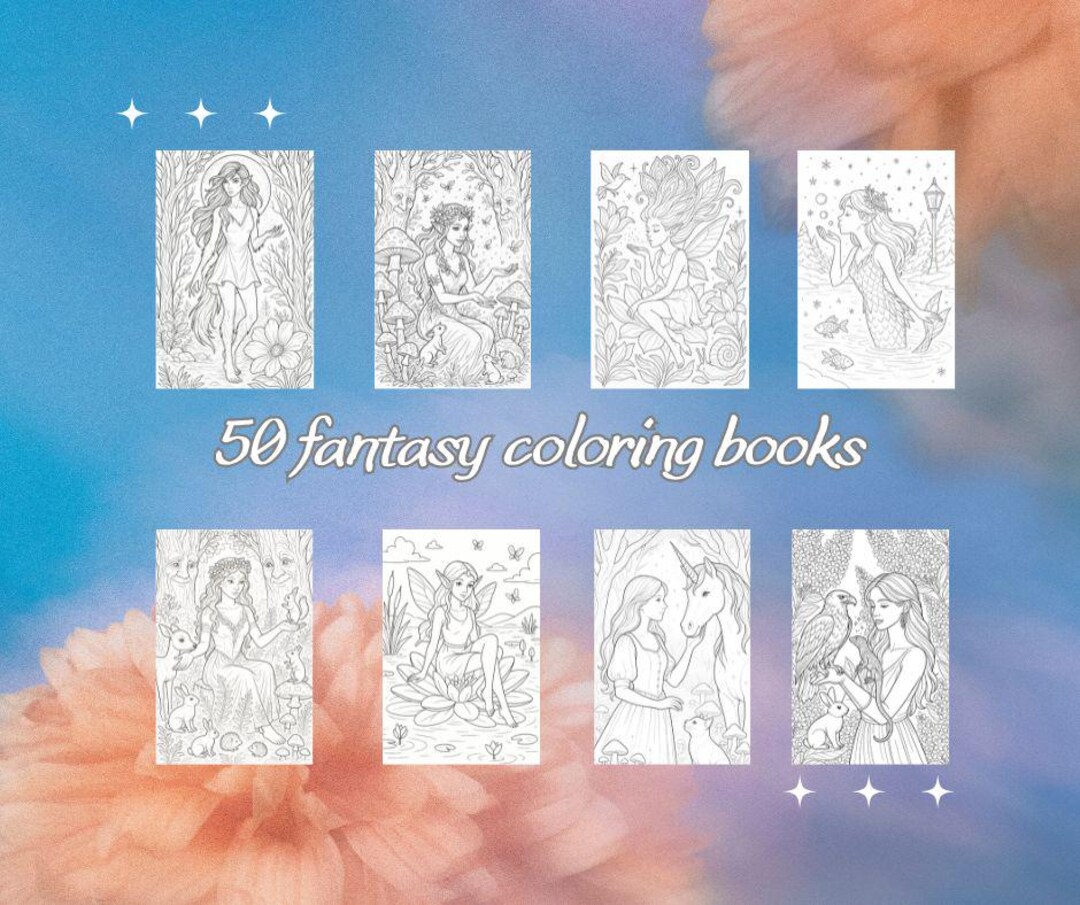 Princess and Animals Coloring Page | Fairytale A4 Printable (digital ...