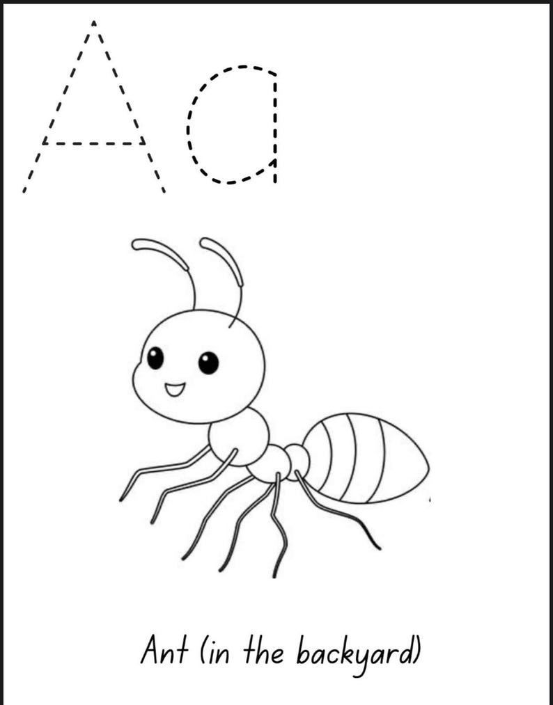 ABC Tracing and Coloring Book Printable | Alphabet Practice Worksheets ...