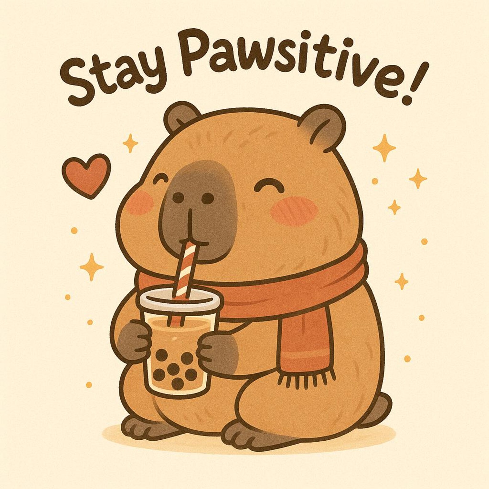 9 Cute Capybara Motivational Stickers - Kawaii Digital Bundle ...