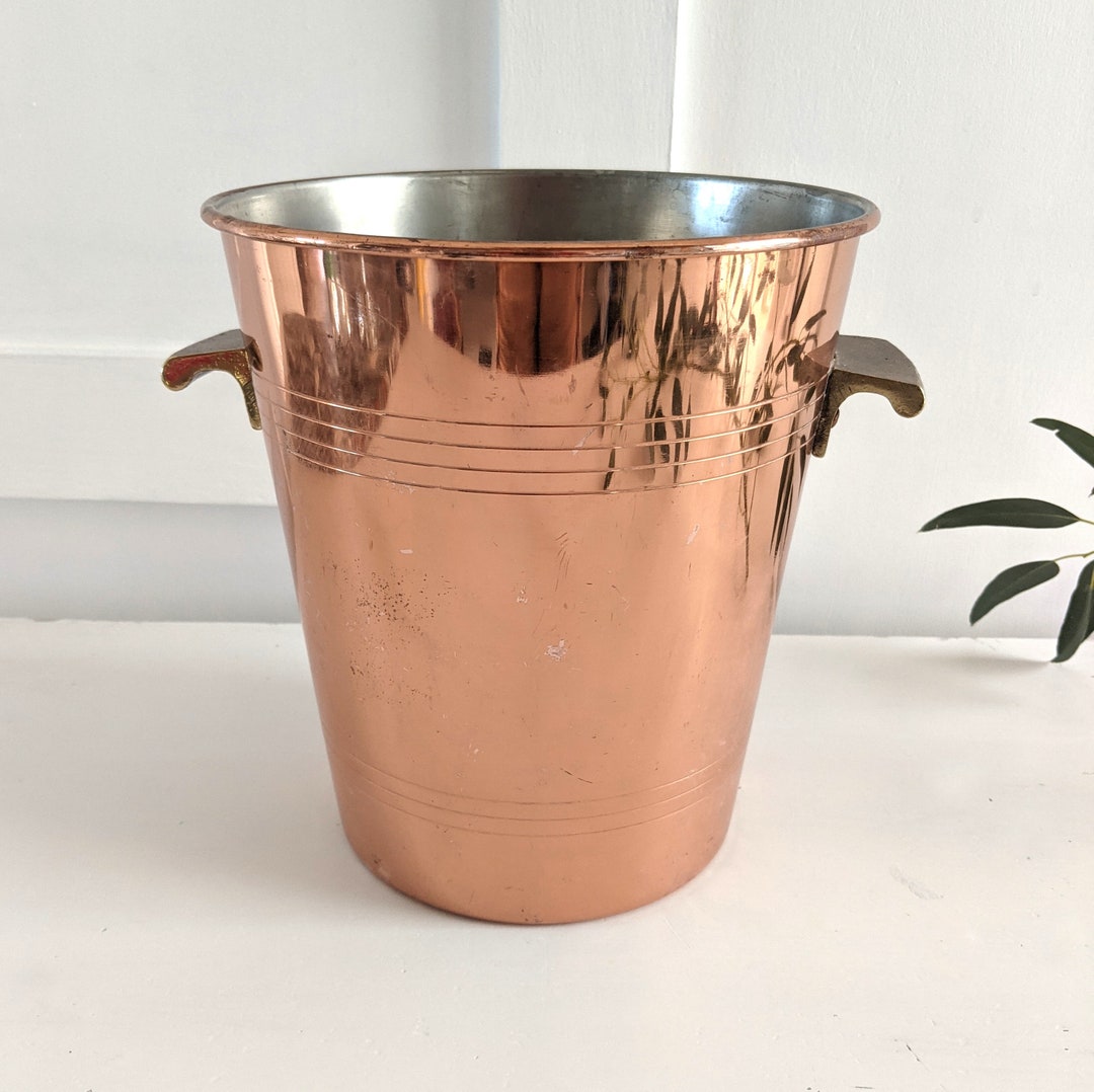 Vintage French Copper Wine Bucket Champagne Bucket Tin Plated - Etsy