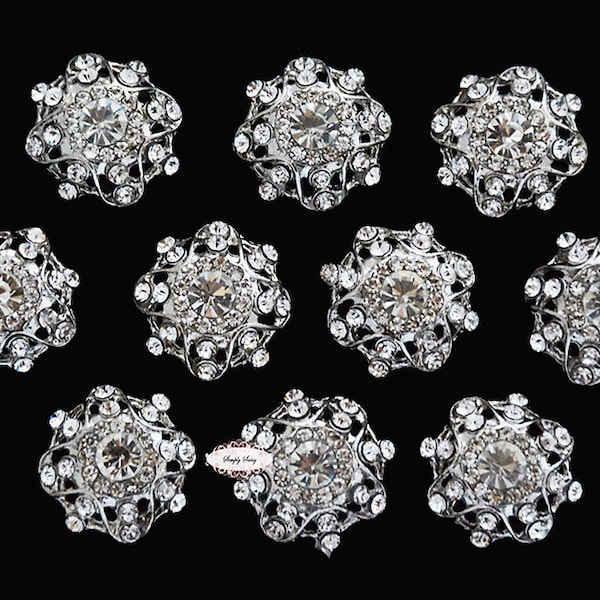 Rhinestone Buttons - Etsy