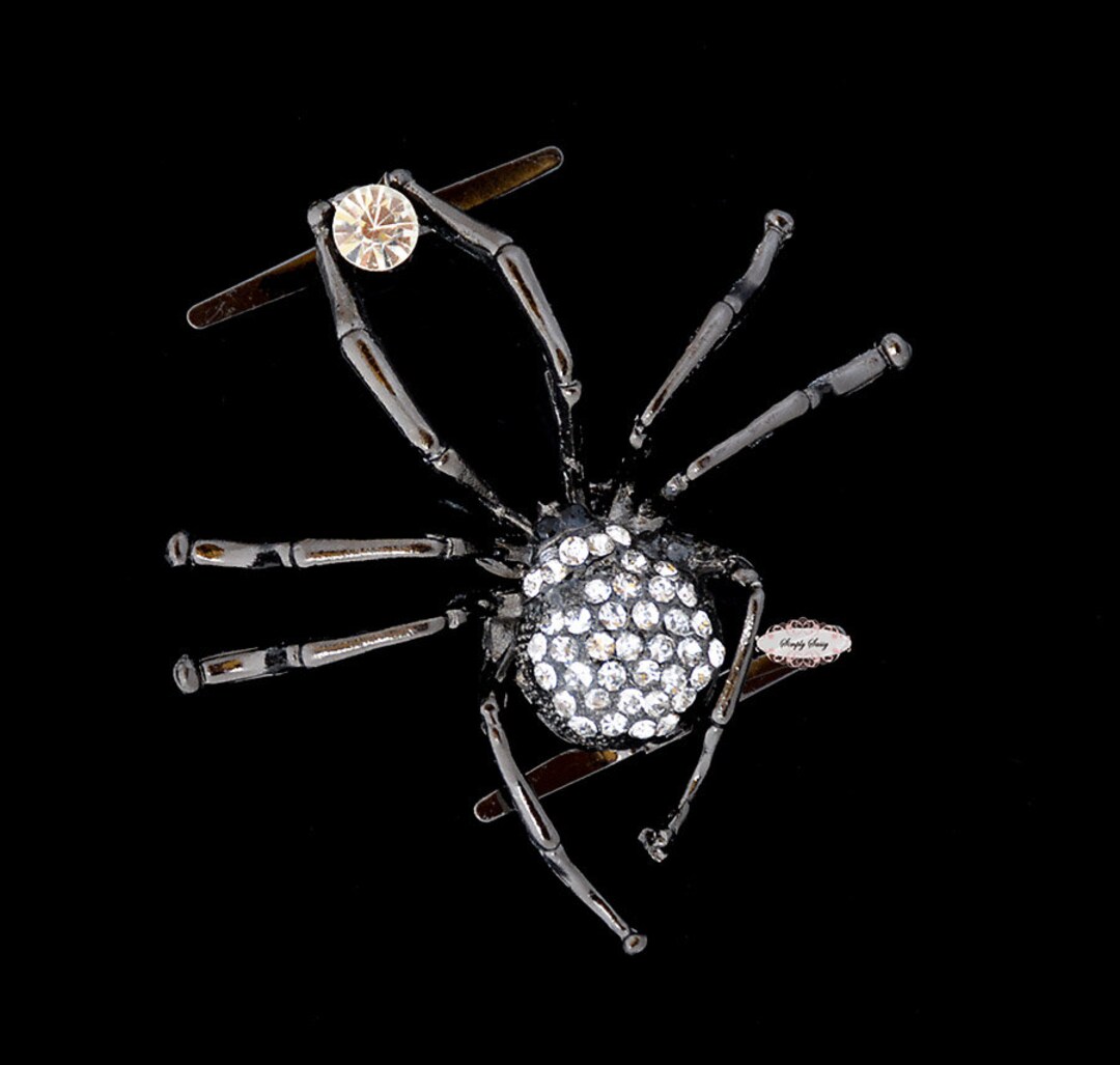 RD356 Large Spider Rhinestone Embellishment - Halloween Jewelry ...