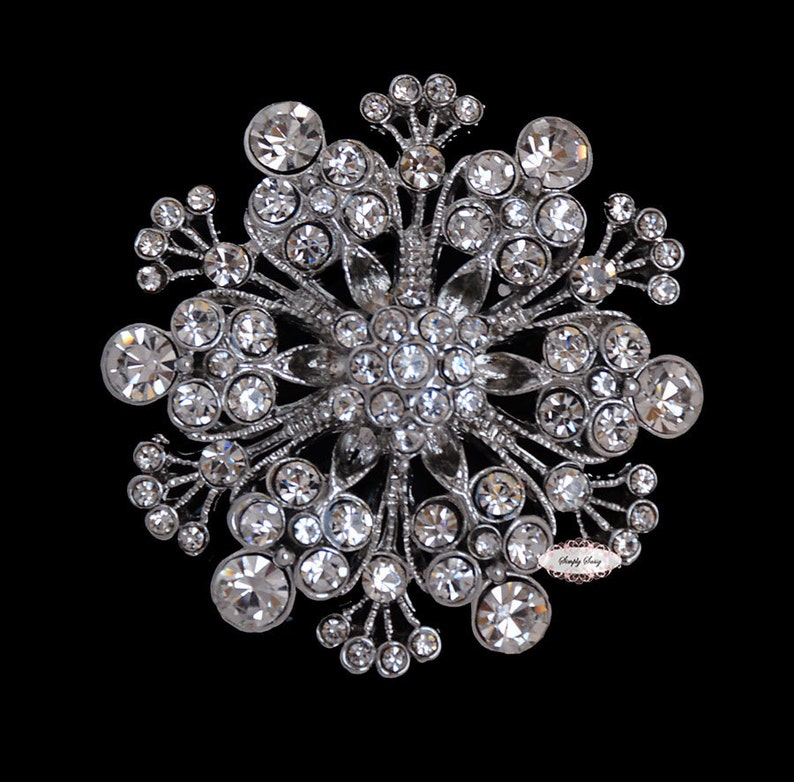 Rhinestone Brooch Embellishment Flatback Embellishment - Etsy