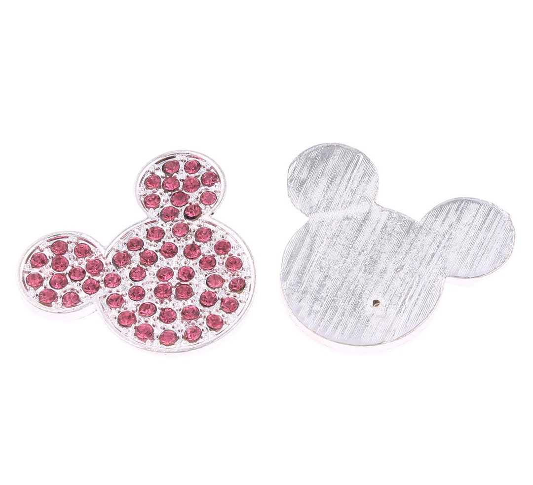 Pink Rhinestone Mouse Flatback: Metal Embellishment (33mm X 25mm) - Etsy