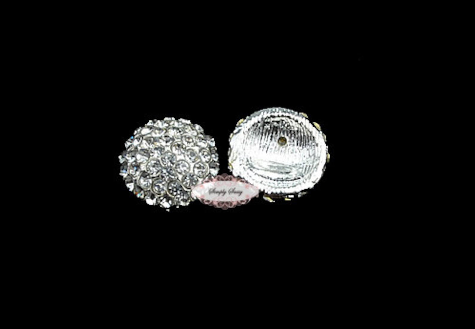 10pcs Rhinestone Crystal Embellishments Flatback Buttons DIY Wedding ...