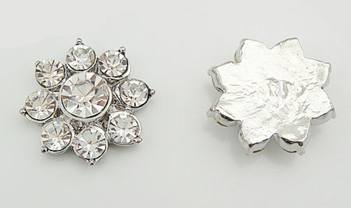 Rhinestone Embellishment Buttons: Bridal Wedding Favors (10 Pcs) - Etsy
