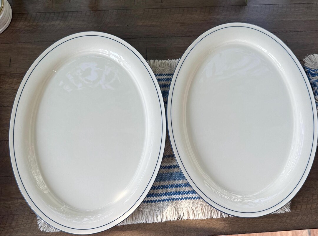 Lenox Chinastone Serving Platters (pair) - for the Blue Pattern, 15 ...