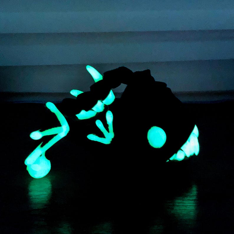 Glow Dark Anglerfish Figurine Articulated Deep Sea Monster Toy 3D Print ...