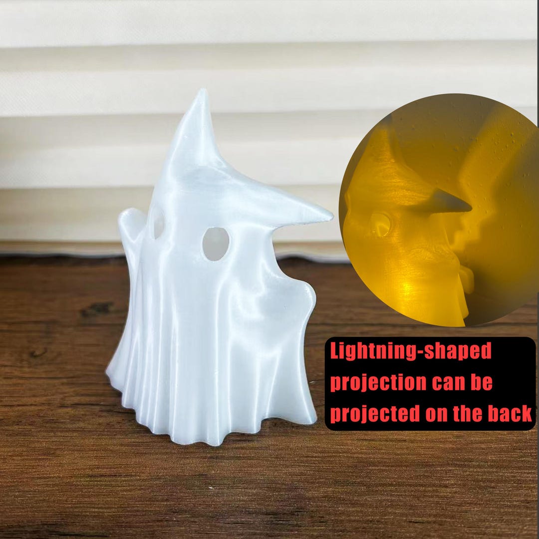 Ghost Magnet Night Light 3D Printed LED Halloween Spirit Lamp With ...